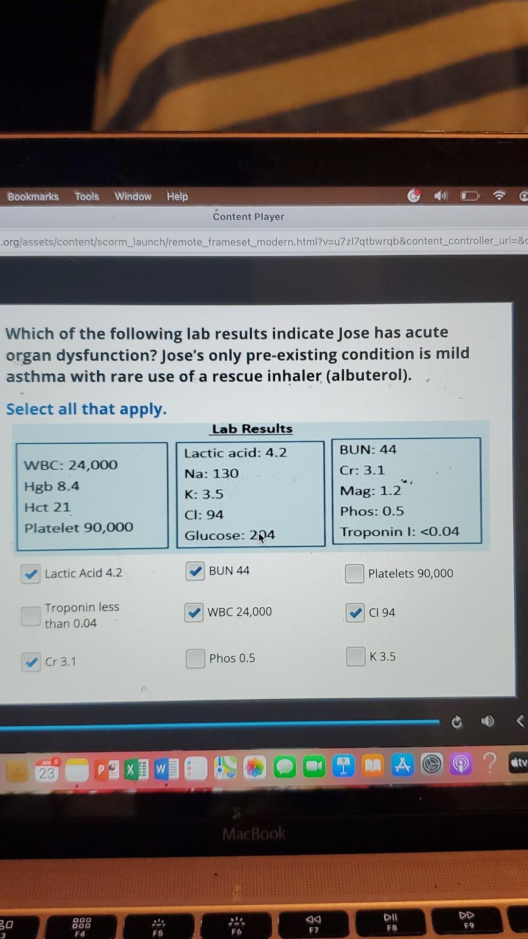 Solved Which of the following lab results indicate Jose has | Chegg.com