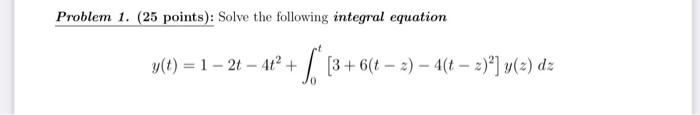 Solved Problem 1. (25 points): Solve the following integral | Chegg.com