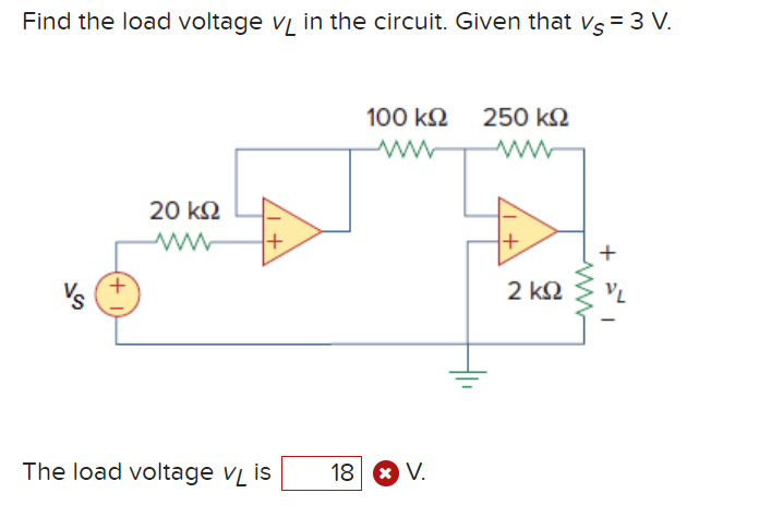 Solved Find the load voltage vL ﻿in the circuit. Given that | Chegg.com