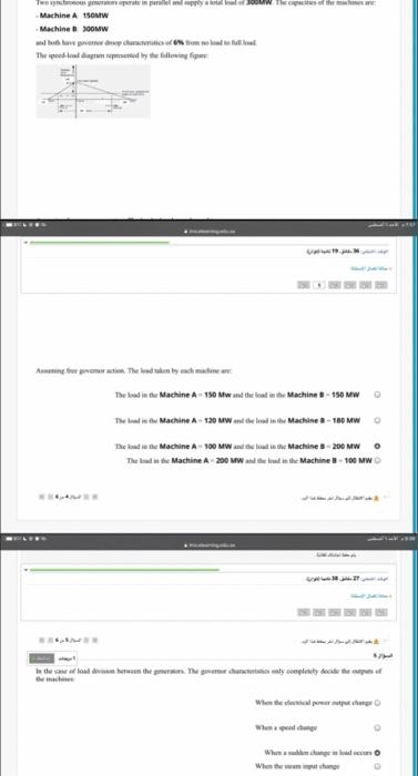 Solved Two synchronous generators operate in parallel and | Chegg.com