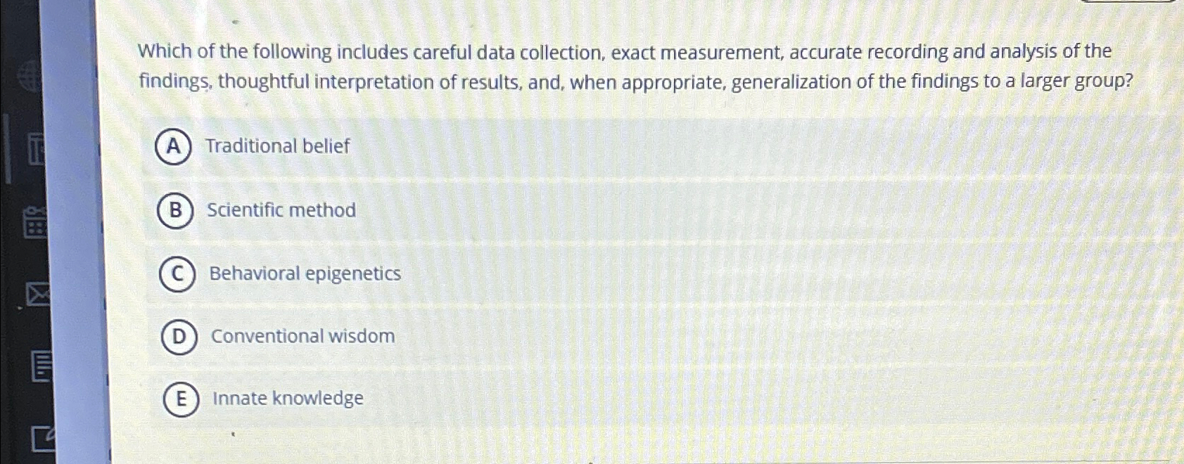 Solved Which of the following includes careful data | Chegg.com