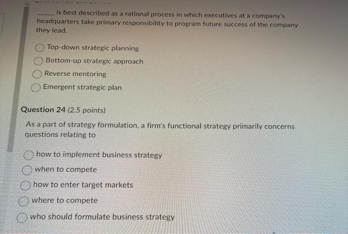 Solved is best described as a rational process in which | Chegg.com