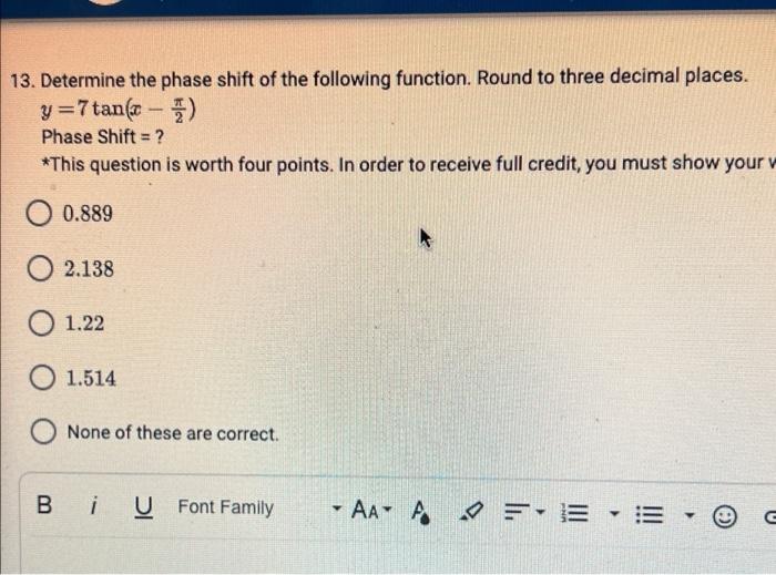 Solved determine the phase shift of the following | Chegg.com