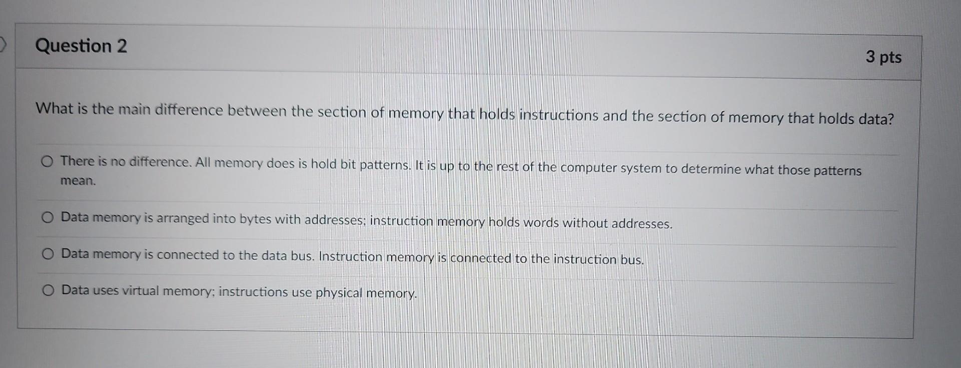 Solved What is the main difference between the section of | Chegg.com