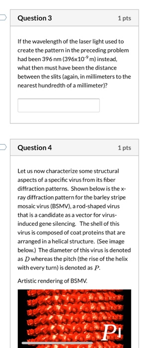 Solved Question 1 1 pts The below interference/diffraction | Chegg.com