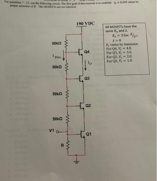 Solved For questions 7−12, use the following circuit. The | Chegg.com