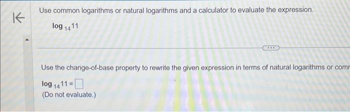 Solved Use common logarithms or natural logarithms and a | Chegg.com