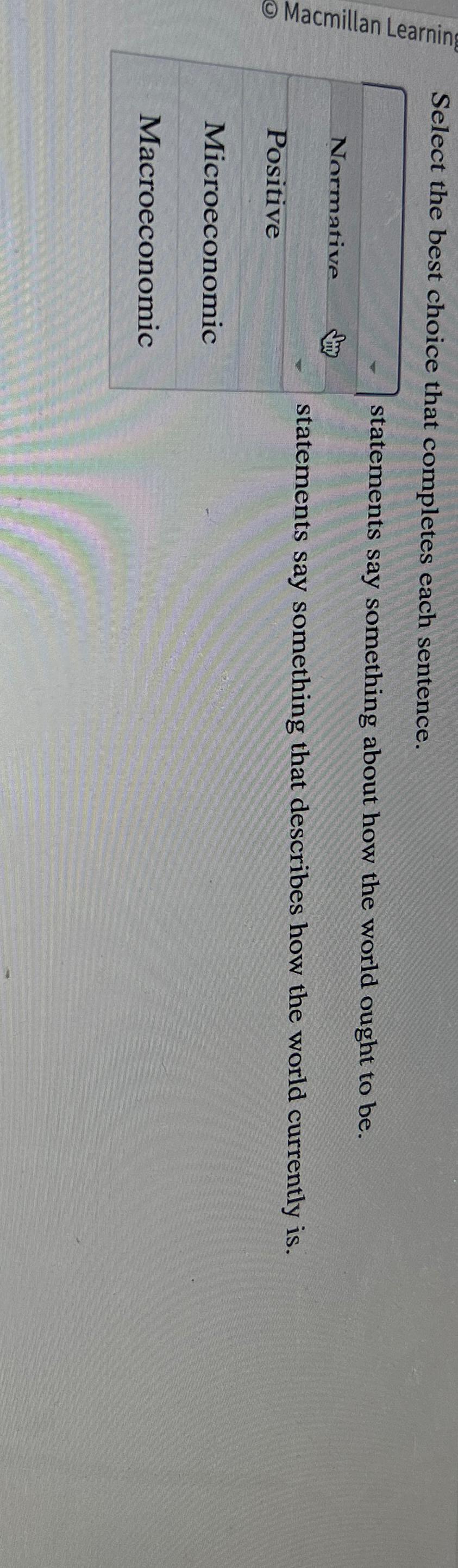 Solved Select the best choice that completes each | Chegg.com