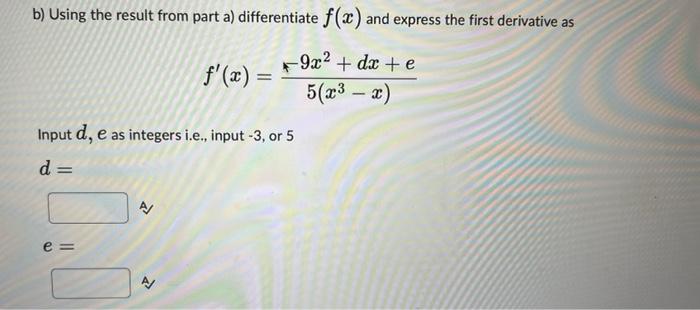Solved Let f(x)=ln(x−1)215(x+1)x2 a) Using laws of | Chegg.com