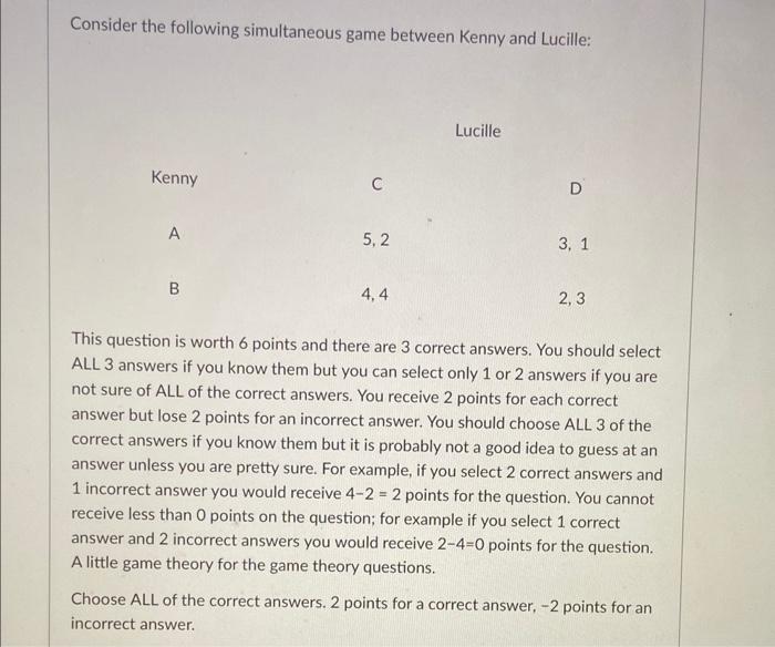Solved Consider the following simultaneous game between | Chegg.com