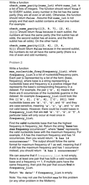 Solved • See the function docstrings and the provided assert | Chegg.com
