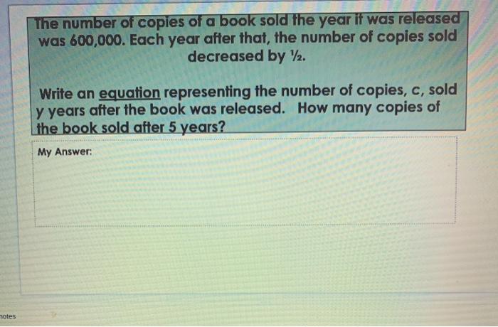 Solved The number of copies of a book sold the year it was | Chegg.com