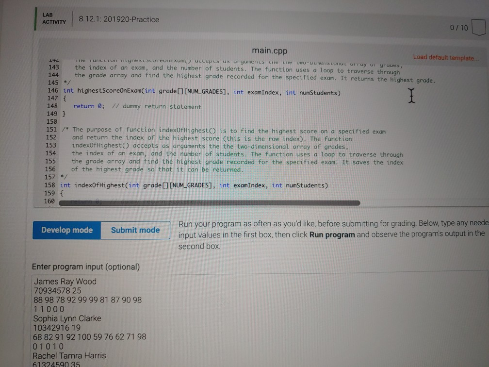 Solved I need more. I already have a code just let me know | Chegg.com