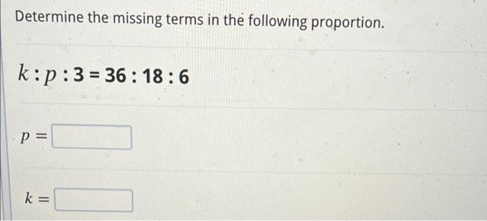 Solved Determine the missing terms in the following | Chegg.com