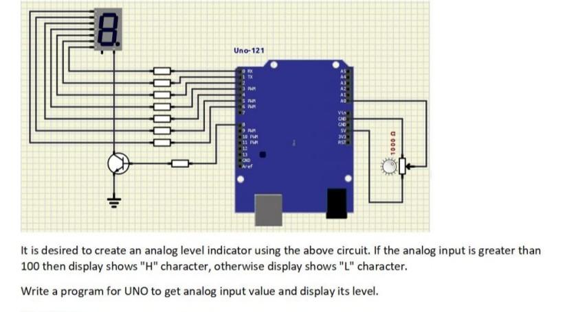 Solved It is desired to create an analog level indicator | Chegg.com