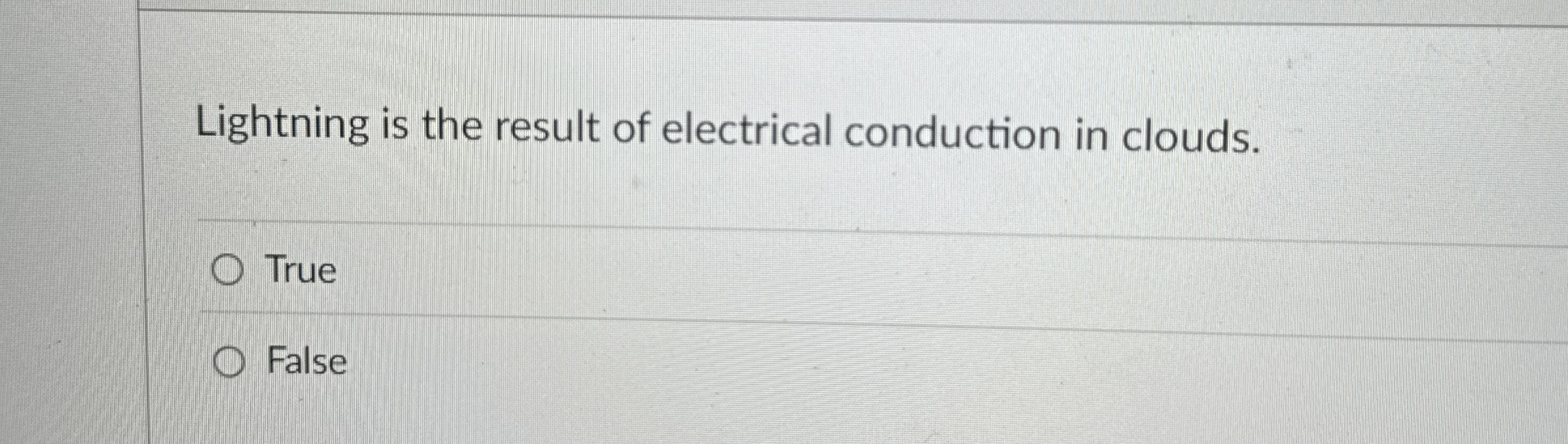 Solved Lightning is the result of electrical conduction in | Chegg.com