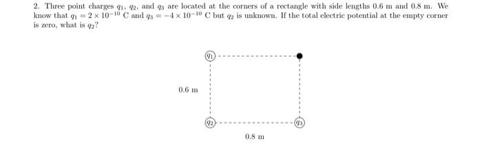 Solved Three point charges q1, q2, and q3 are located at the | Chegg.com