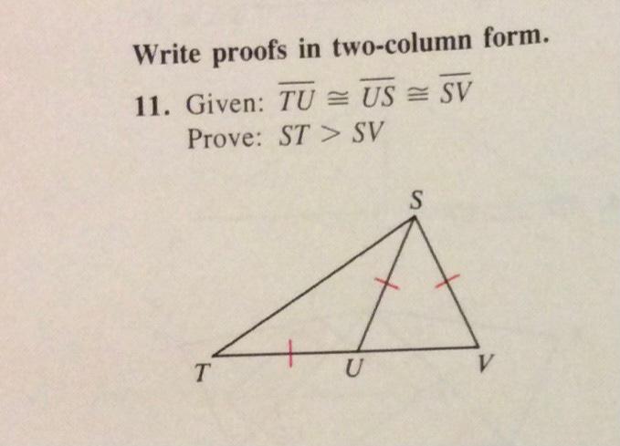 Solved Write proofs in two-column form. 11. Given: TU = US = | Chegg.com