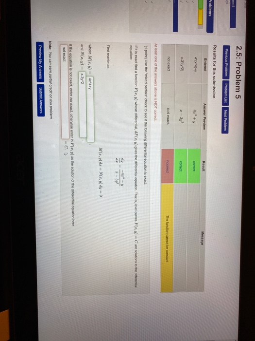 Solved 2.5: Problem 8 Previous Problem Problem List Next | Chegg.com
