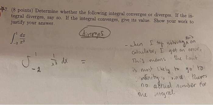Solved 7. (8 points) Determine whether the following | Chegg.com