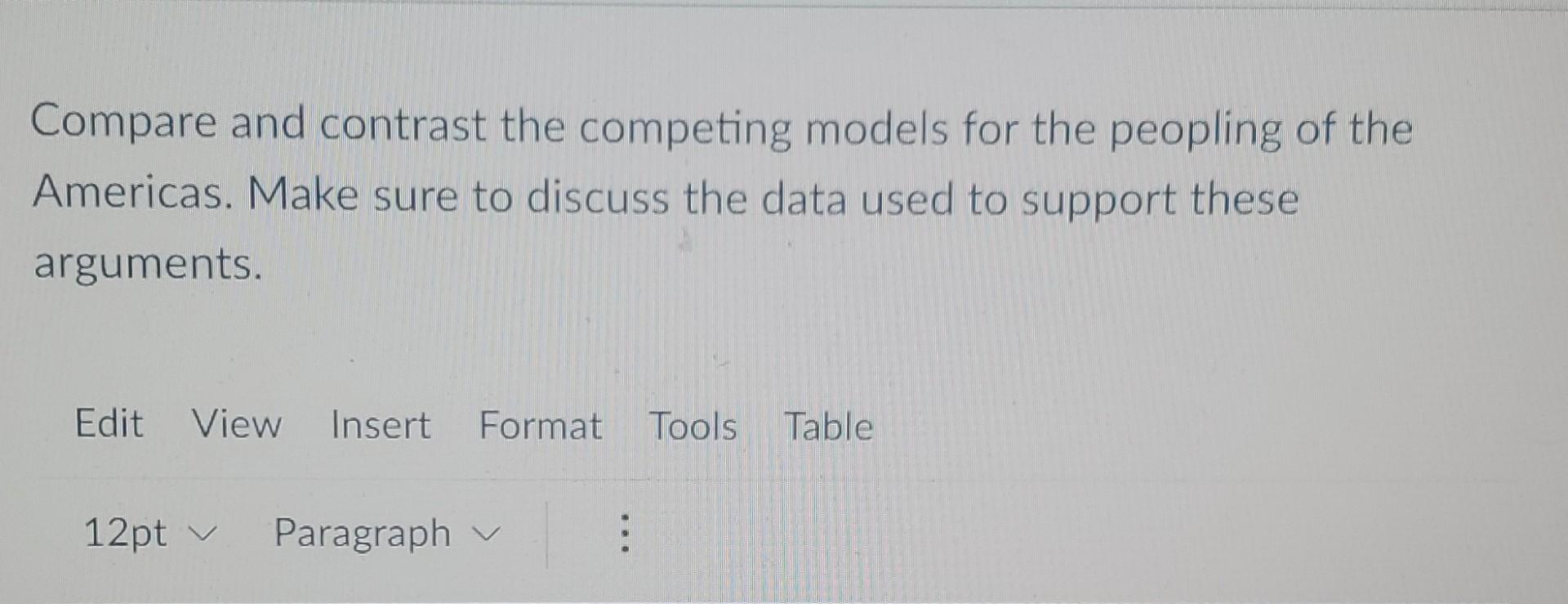 Solved Compare and contrast the competing models for the | Chegg.com