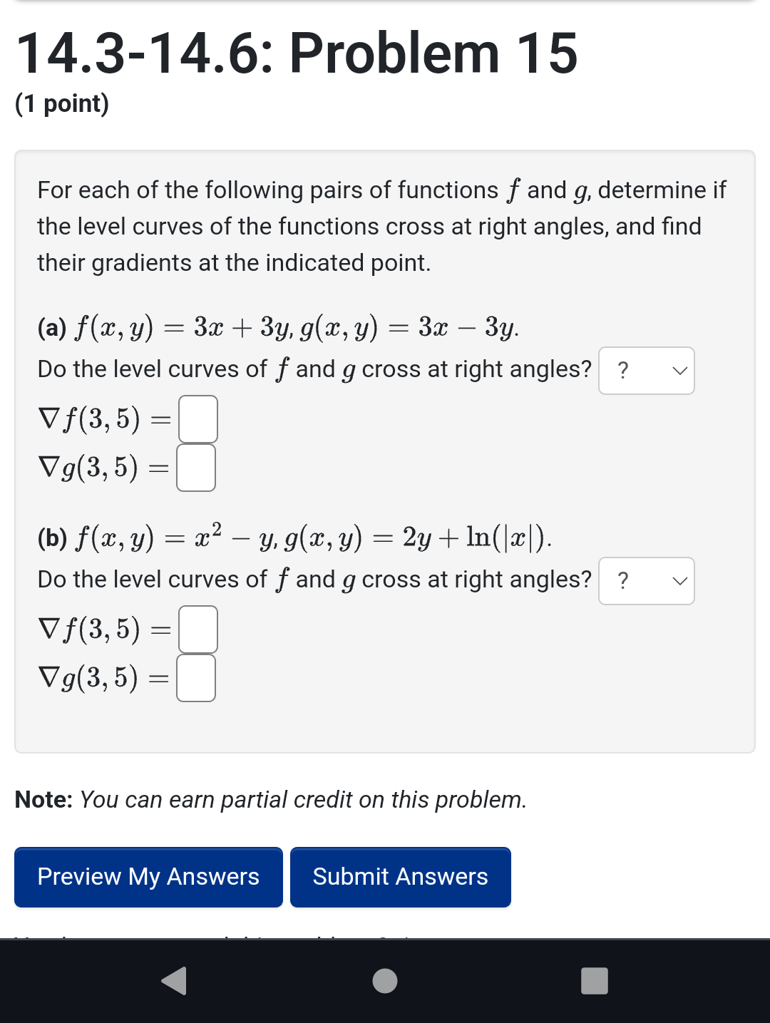 Solved For each of the following pairs of functions f and g, | Chegg.com
