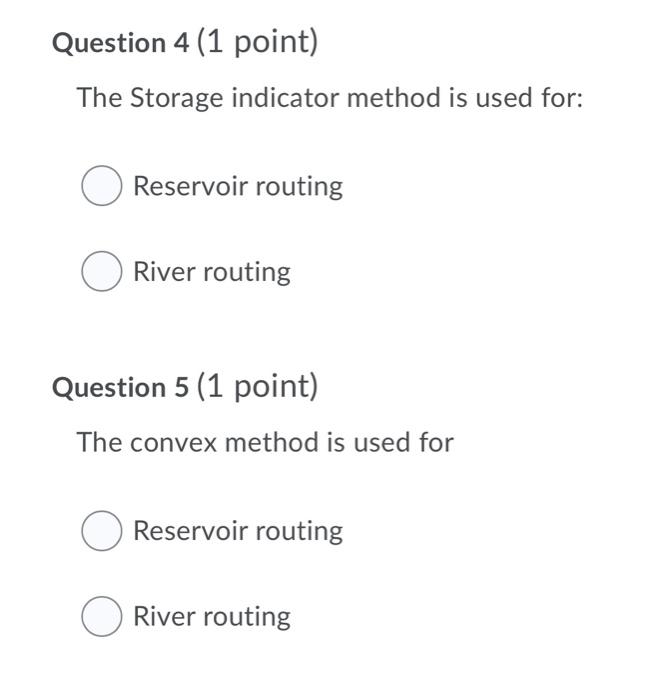 Solved Question 4 (1 point) The Storage indicator method is | Chegg.com