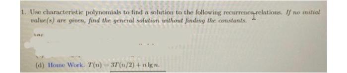 Solved Use characteristic polynomials to find a solution to | Chegg.com