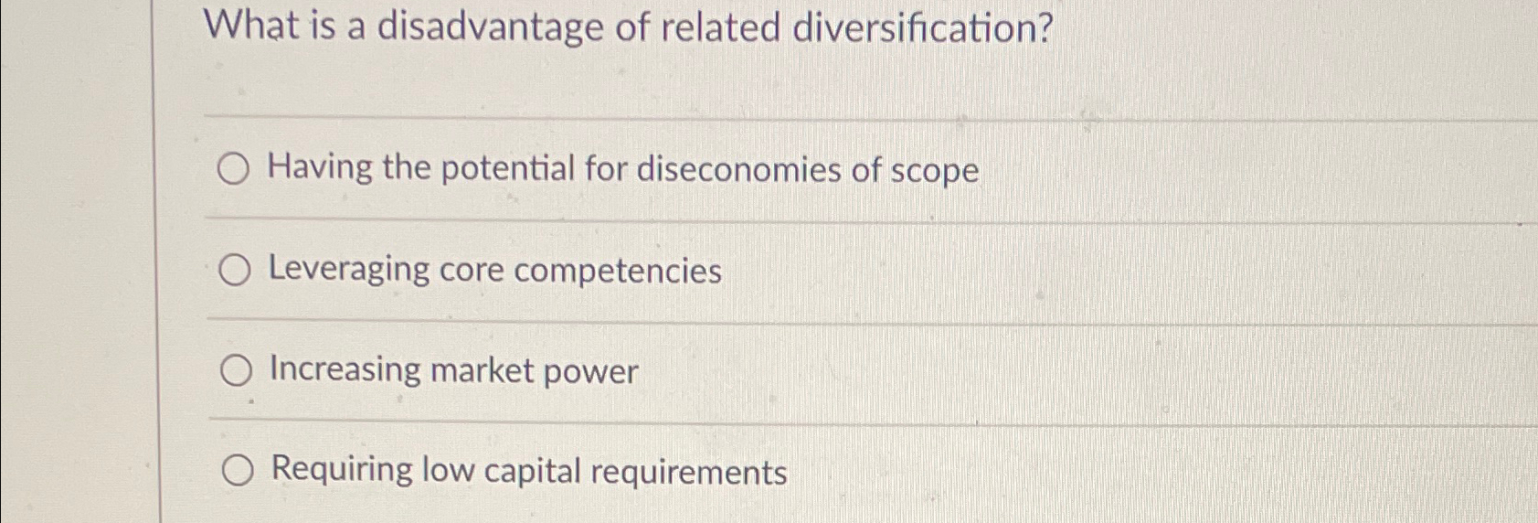 Solved What is a disadvantage of related | Chegg.com
