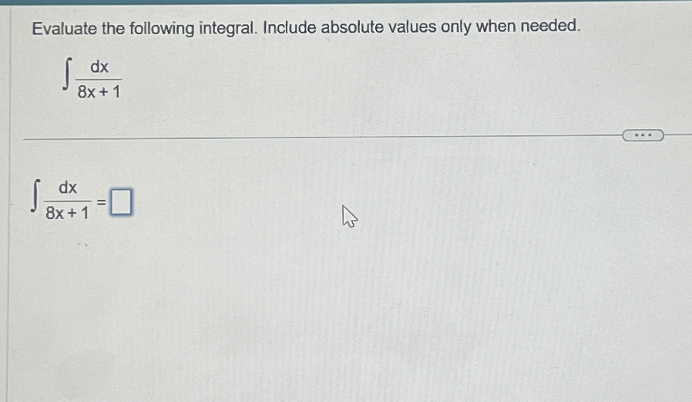 Solved Evaluate the following integral. Include absolute | Chegg.com