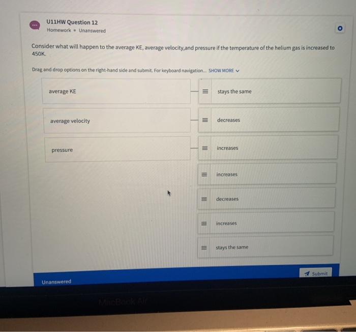 Solved U11Hw Question 1 Homework . Unanswered Consider an | Chegg.com