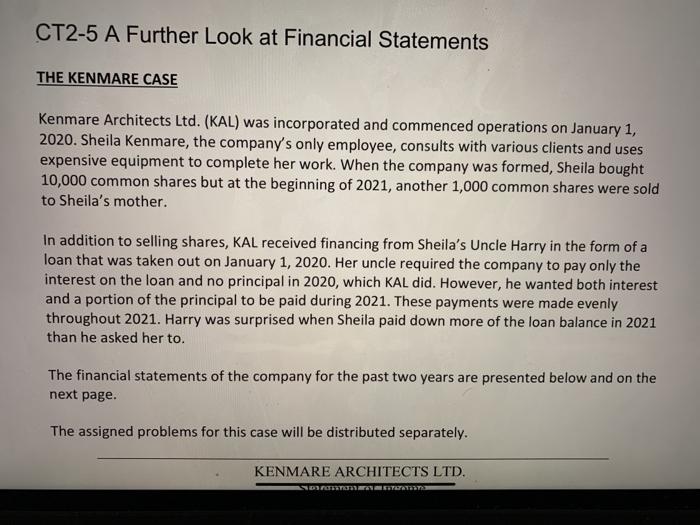 Solved CT2–4 ﻿Financial Analysis CaseTh is case can be | Chegg.com
