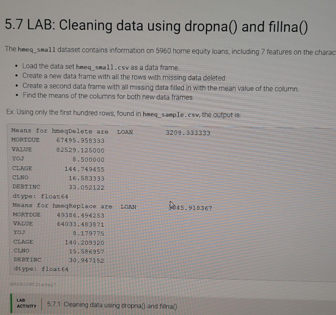 Solved 2 3 # Read in hmeq_small.csv 4 hmeq = | Chegg.com