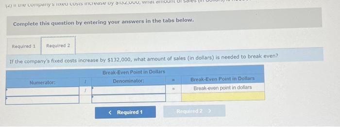 Solved Exercise 18-10 (Algo) Income reporting and break-even | Chegg.com
