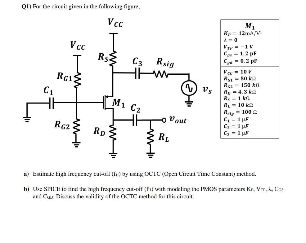 Solved Q1) For the circuit given in the following figure, a) | Chegg.com