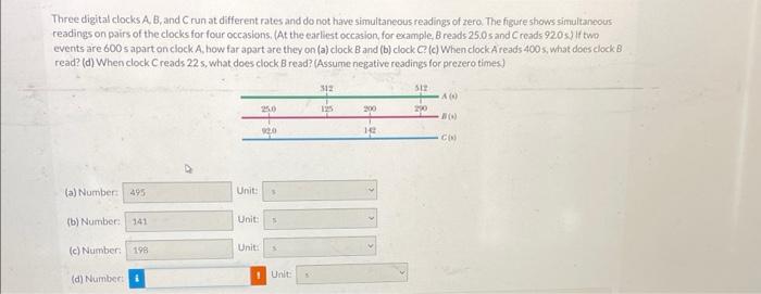 Solved Three digital clocks A, B, and C run at different | Chegg.com