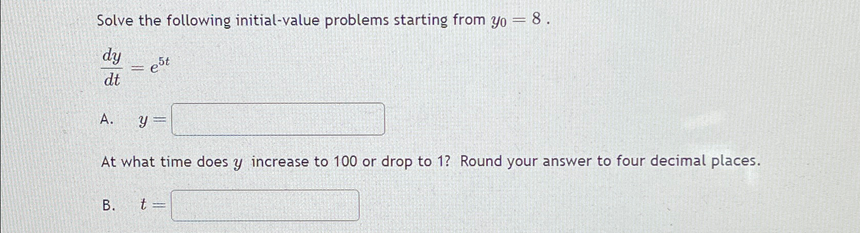 Solved Solve the following initial-value problems starting | Chegg.com