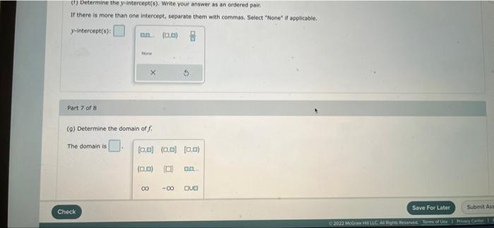 Solved Use the graph of y=f(x) to answer the following. Part | Chegg.com