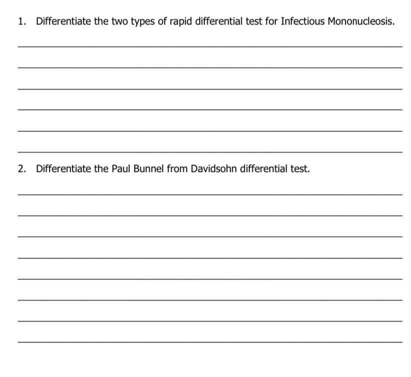 Solved 1. Differentiate Streptolysin O from Streptolysin S. | Chegg.com