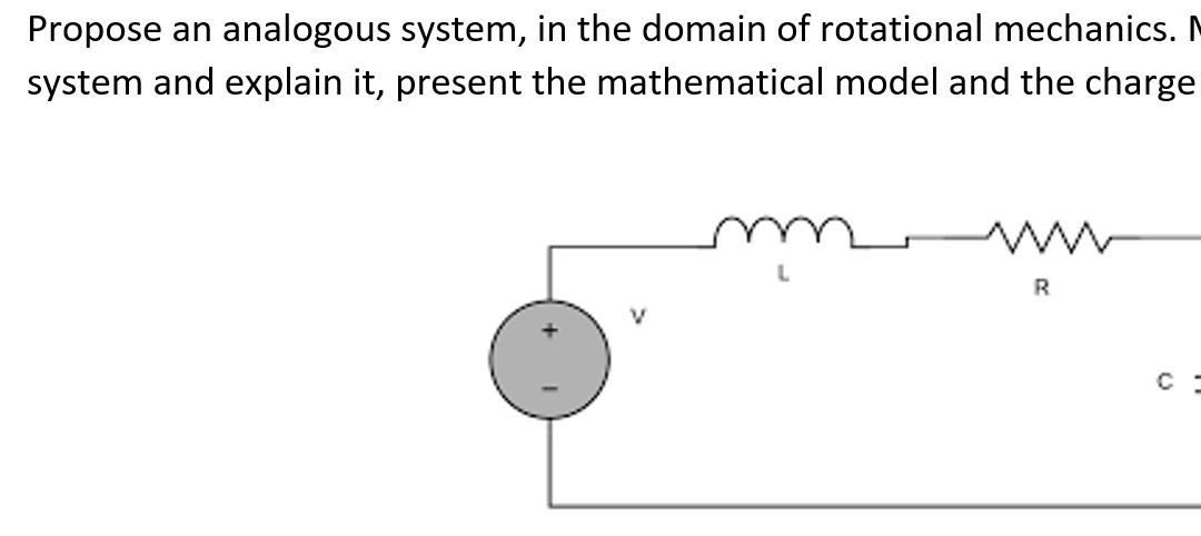 Solved Propose an analogous system, in the domain of | Chegg.com