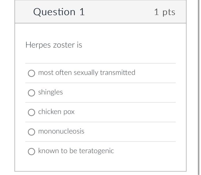 Solved Question 3 1 pts Polio is dermotropic viscerotropic | Chegg.com