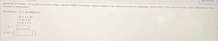 Solved function is unbounded.) | Chegg.com