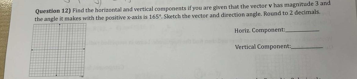 Solved Question 12) ﻿Find the horizontal and vertical | Chegg.com