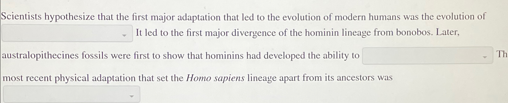 Solved Scientists hypothesize that the first major | Chegg.com