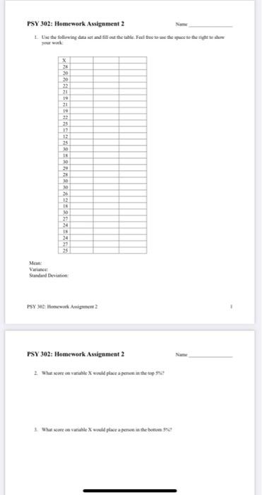 gerif wink Min' Vatianef: Standmed thaciation PSY | Chegg.com