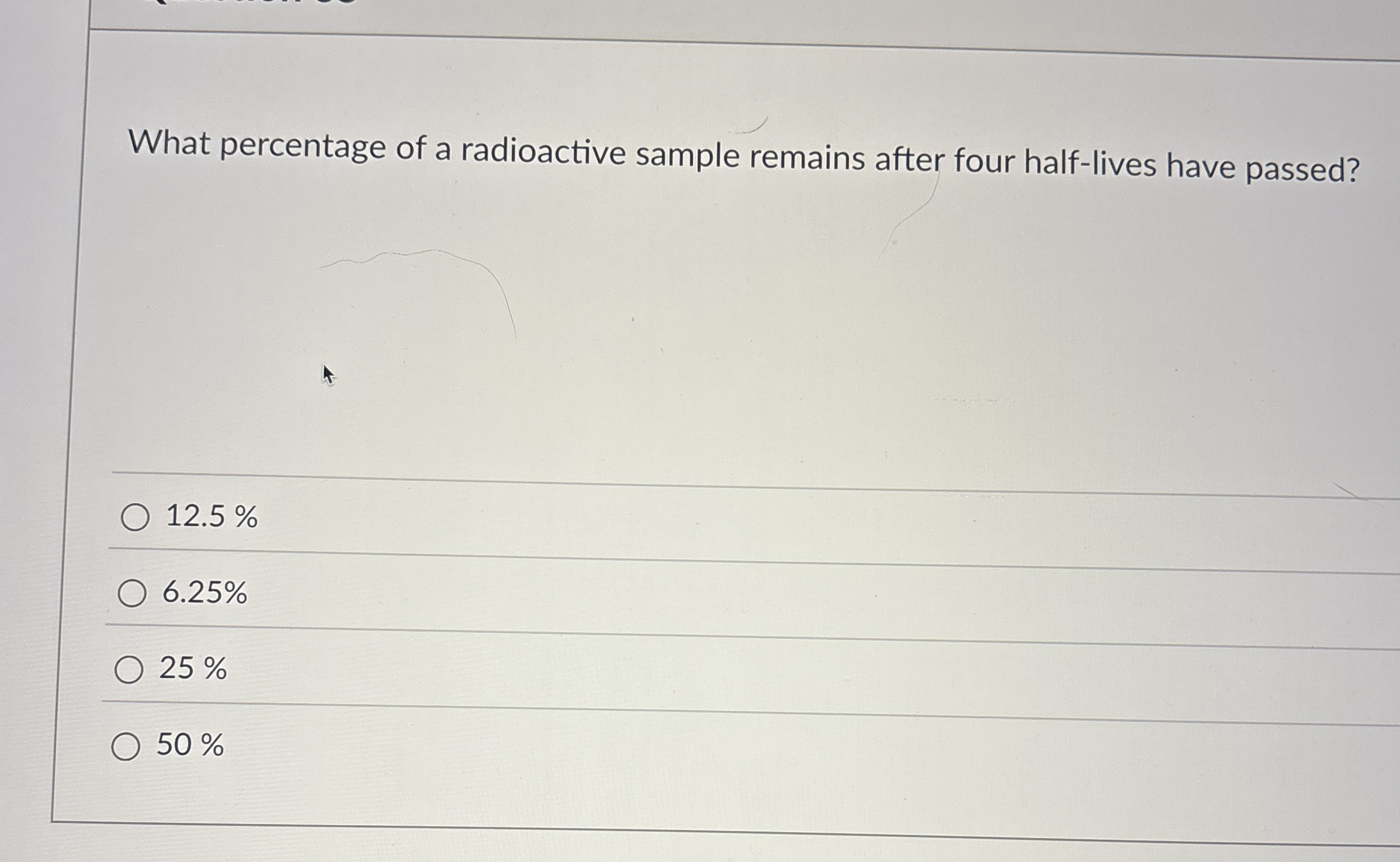 Solved What percentage of a radioactive sample remains after | Chegg.com