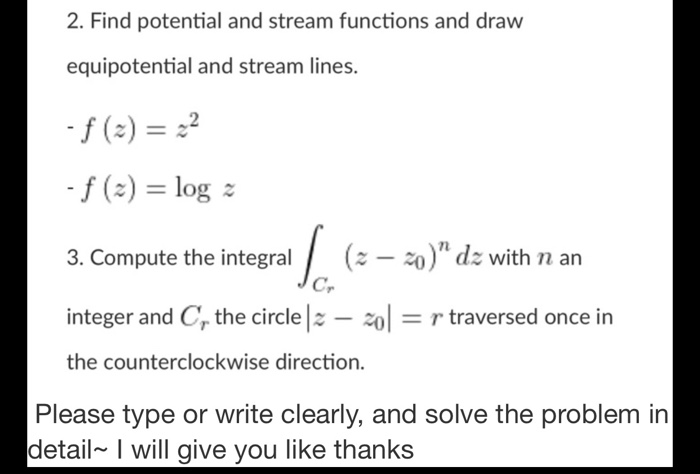 Solved 2. Find potential and stream functions and draw | Chegg.com