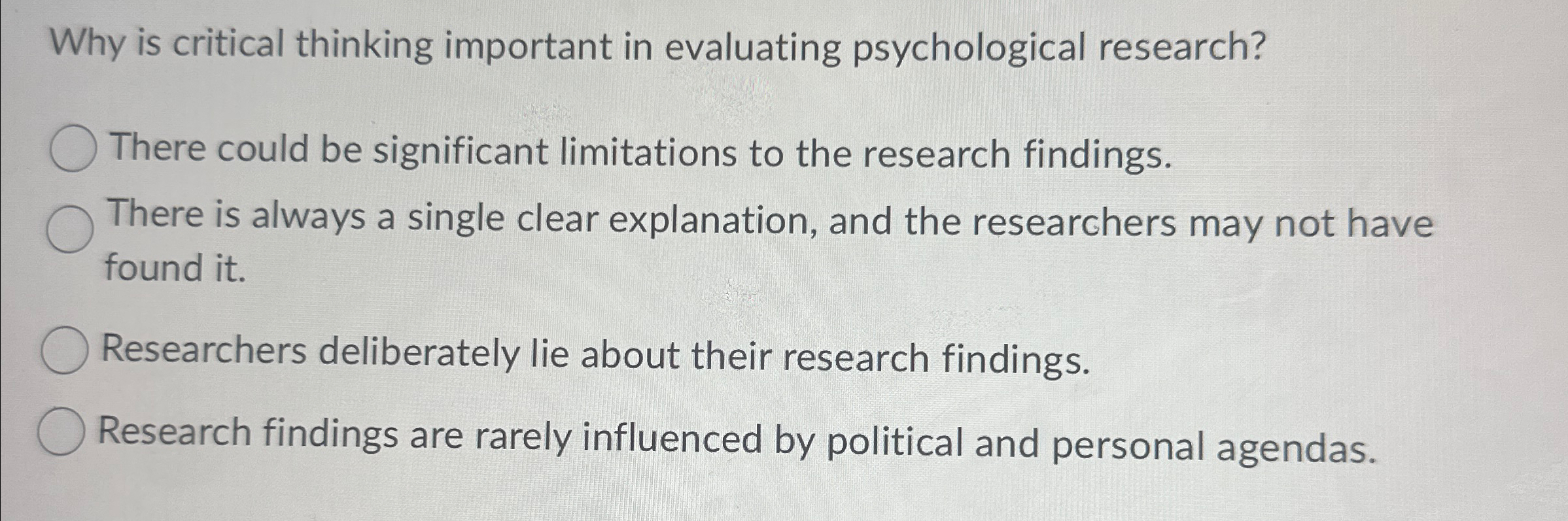 Solved Why is critical thinking important in evaluating | Chegg.com