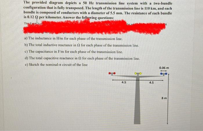 Solved The provided diagram depicts a 50 Hz transmission | Chegg.com