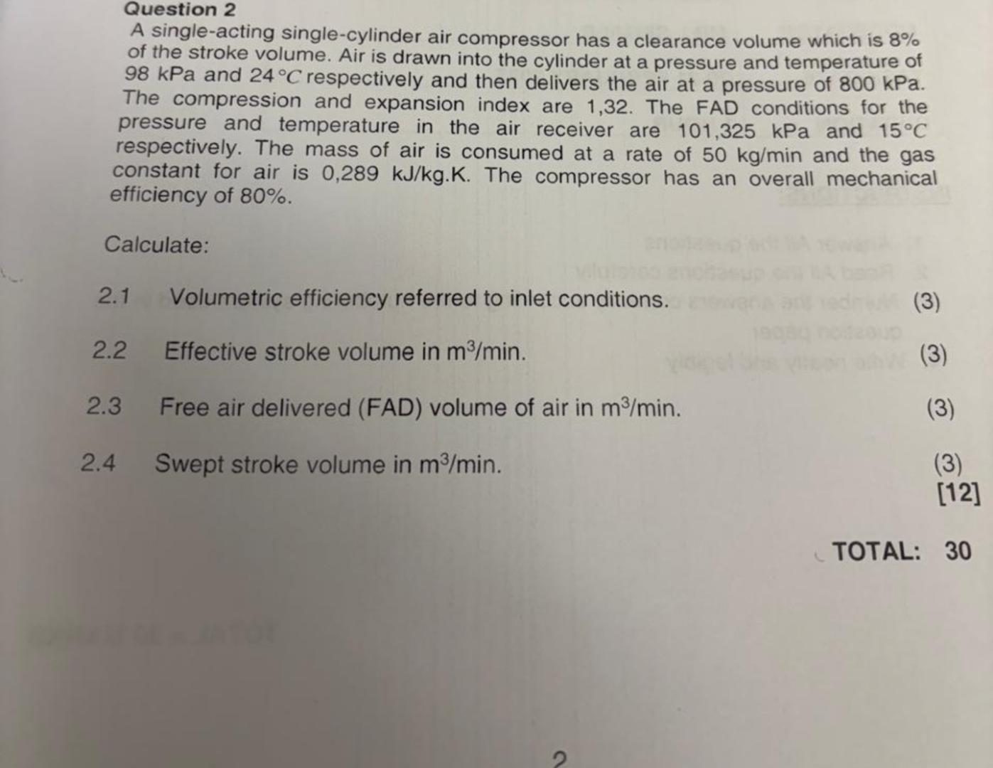 Solved Question 2A single-acting single-cylinder air | Chegg.com